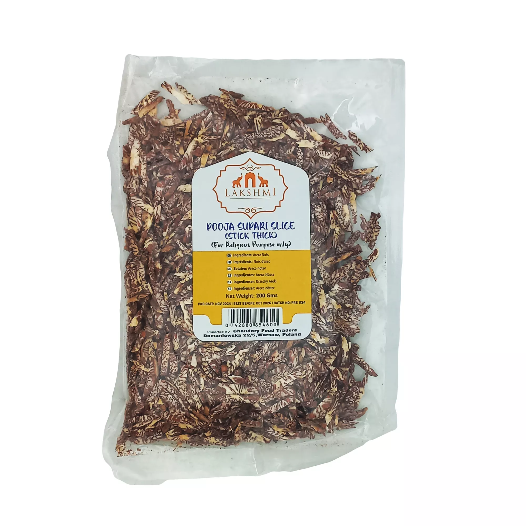 Orzechy Pooja Supari Slice Stick Thick Lakshmi Ingia Gate 200g