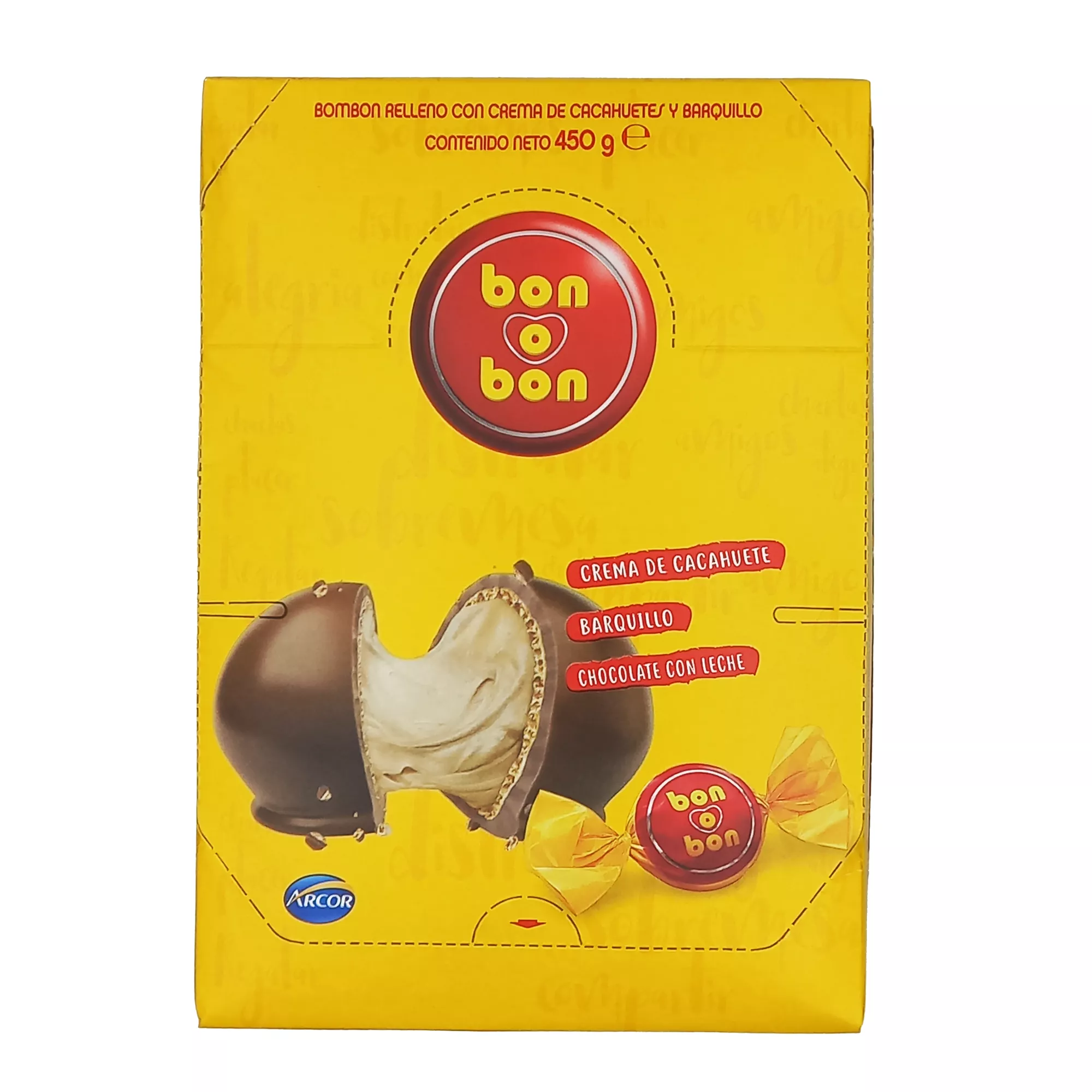 Chocolate And Wafer Bonbon Filled With Peanut Cream Bon o Bon Original ...